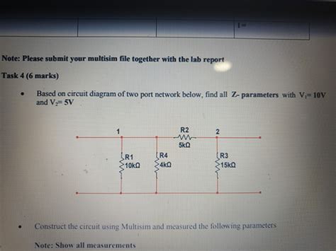 Solved Note Please Submit Your Multisim File Together With Chegg Com