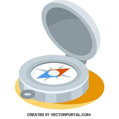 Isometric Compass Icon Illustration