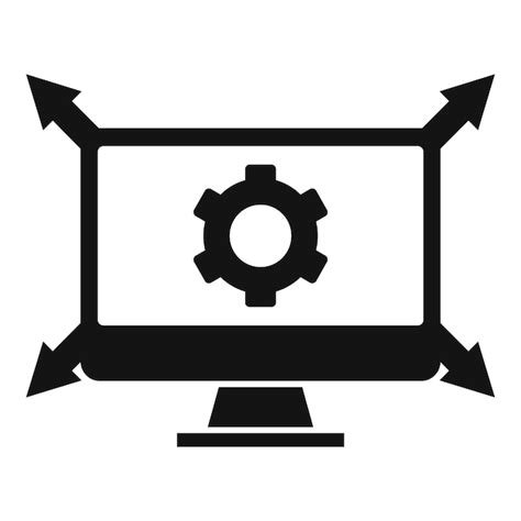 Premium Vector Outsource Monitor Icon Simple Illustration Of Outsource Monitor Vector Icon For