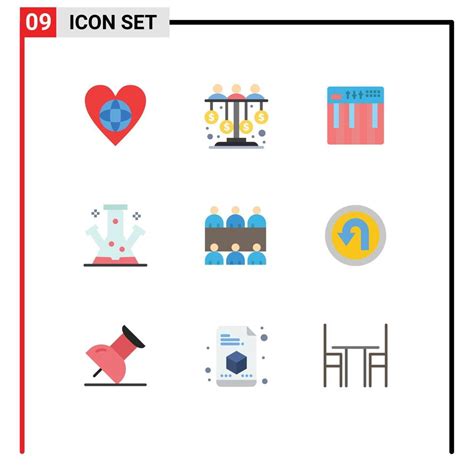 User Interface Pack Of 9 Basic Flat Colors Of Molecule Chemistry Sponsor Music Keyboard Editable