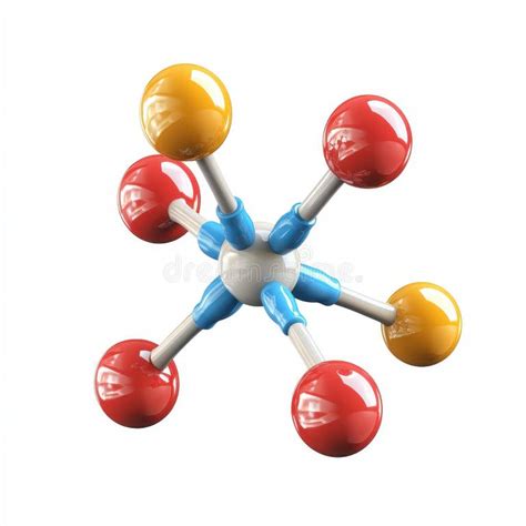 A 3d Molecular Model Depicting Atoms Connected By Bonds Illustrating Molecular Structure Stock