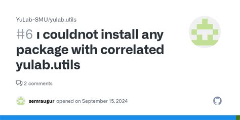 ı couldnot install any package with correlated yulab utils Issue YuLab SMU yulab utils