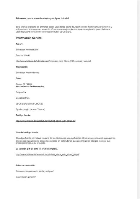 pdf 131841990 primeros pasos usando struts y eclipse tutorial