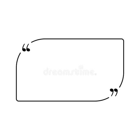 Dialog Frames With Quotation Marks Set Stock Vector Illustration Of