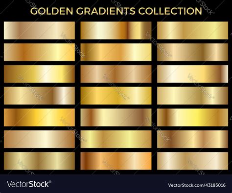 Gold Texture Gradient Background Set Royalty Free Vector