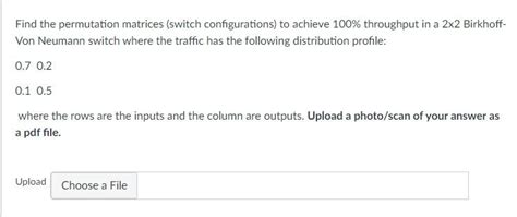 Solved Find The Permutation Matrices Switch Configurations Chegg