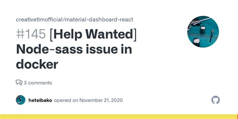 [help wanted] node sass issue in docker · issue 145