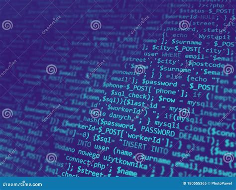 programming code on monitor screen developer work abstract background