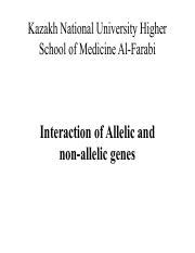 Interaction Of Allelic And Non Allelic Genes Pdf Kazakh National University Higher Babe Of
