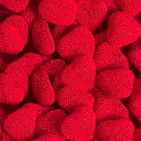 Jelly Belly Red Raspberry Candy Hearts 10lb Case Candy Warehouse
