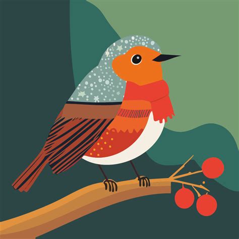 Winter Robin Gina Baker Art