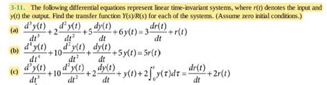 Solved 2 3 11 The Following Differential Equations