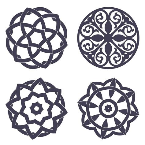 Several Circles With Different Patterns Vector Art At Vecteezy