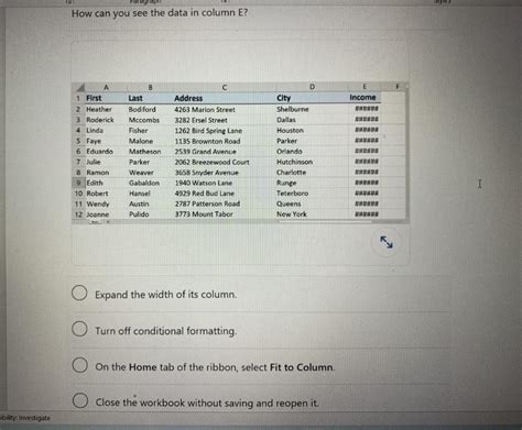 solved how can you see the data in column e expand the