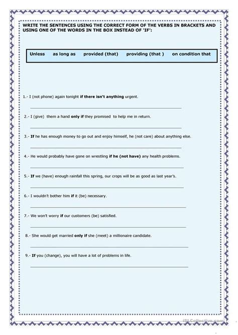 conditional statements worksheet with answers ame my id