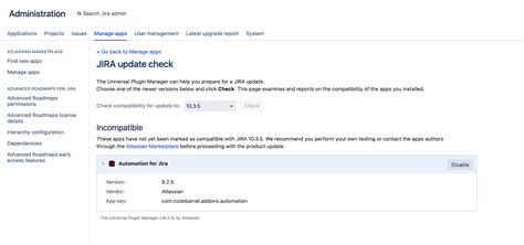 Automation For Jira Incompatibility During Jira 10x Upgrade Check Automation Atlassian Support