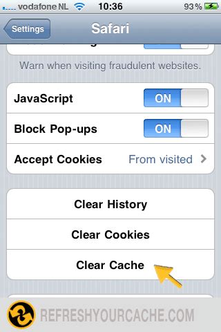 Refresh The Cache For Safari Mobile On IOS Refreshyourcache