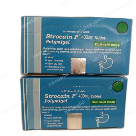 Jual Strocain P 400 Mg Tablet Obat Sakit Maag 1 Blister 10 Tablet