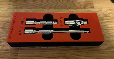 Gridfinity Tekton 3 8 Socket Extensions And U Joint Holder By Ender341 Download Free Stl Model