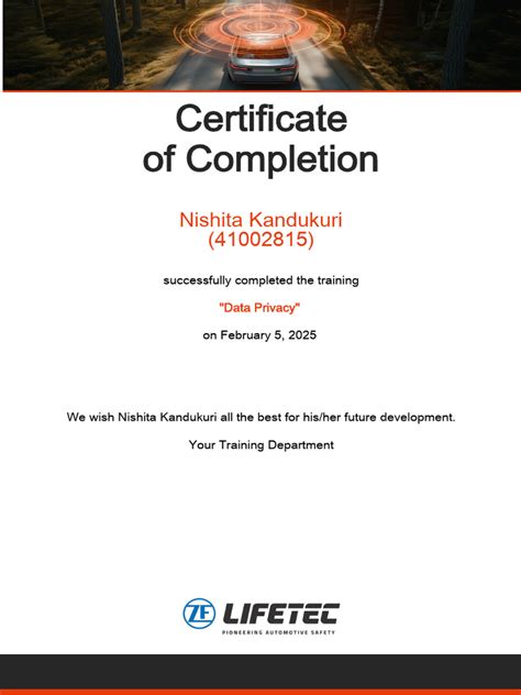 Certificateofcompletion Data Privacy Pdf