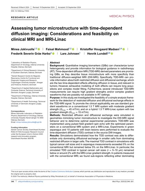 Pdf Assessing Tumor Microstructure With Time‐dependent Diffusion