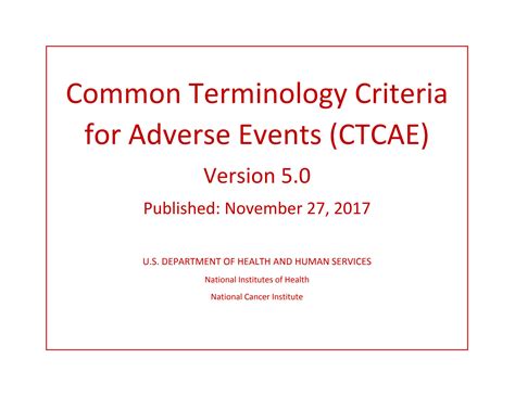 Solution Common Terminology Criteria For Adverse Events Ctcae