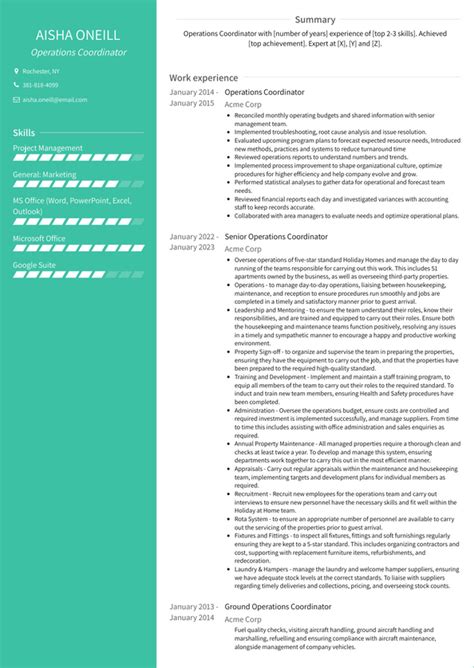 10 Operations Coordinator Resume Examples That Work 10 Operations Coordinator Resume Examples That Work