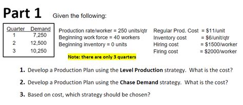 Solved Part 1 Given The Following Begin Tabular Lll
