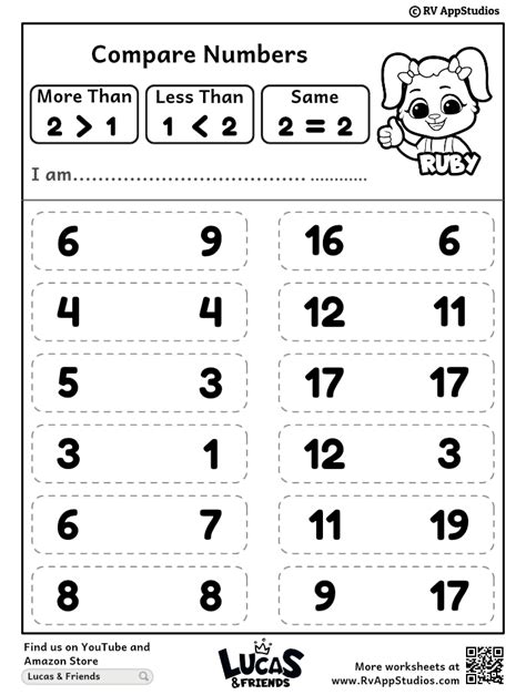 Comparing Two Numbers Kindergarten Worksheets Kindergarten Comparing