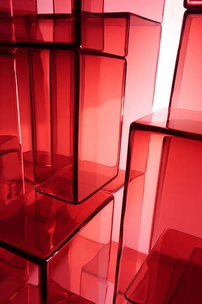 Abstract Red Glass Shapes Pictures Freepik
