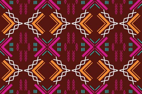 Ethnic Pattern Vector Traditional Patterned Wallpaper It Is A Pattern Created By Combining