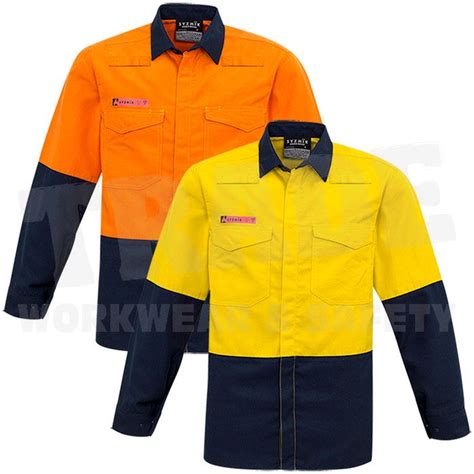 Zw138 Syzmik Hi Vis Spliced Fire Retardant Shirt