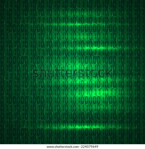 Binary Computer Code Vector Background Illustration Stock Vector