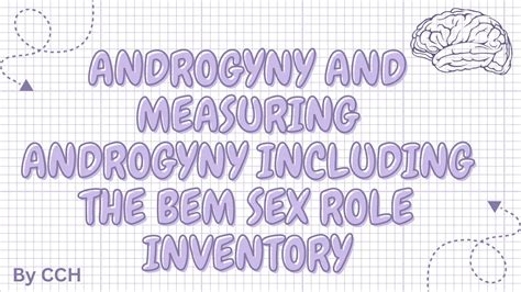 Aqa Alevel Psychology Gender Androgyny And Measuring Androgyny And