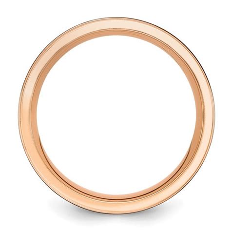 Black Zirconium Brushed And Polished Rose Ip Plated 8mm Band Mband198