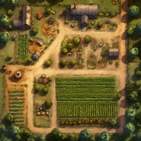 10 Farm Battle Maps 2 Dnd Battle Map Pathfinder Dandd Battlemap