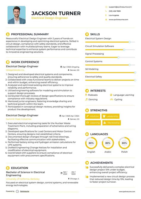 10 Electrical Design Engineer Resume Samples And Templates For 2025