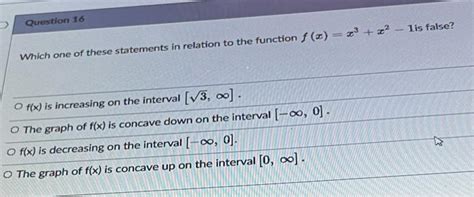 solved question 16 which one of these statements in relation