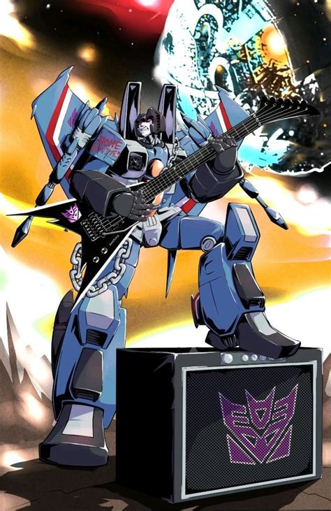 Thundercracker Playing A Guitar Transformers Artwork Transformers