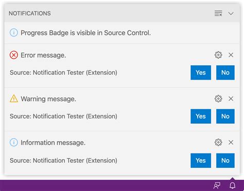 Github Svipas Vscode Notification Tester Trigger Any Vs Code Notification