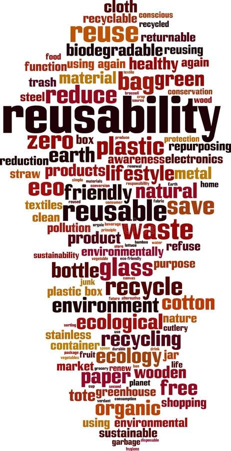 Reusability Word Stock Illustrations 6 Reusability Word Stock