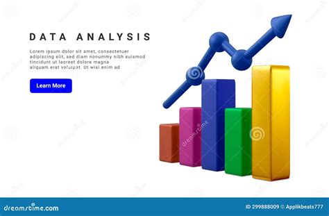 Data Analysis Concept Banner Growing Bars Graphic With Rising Arrow