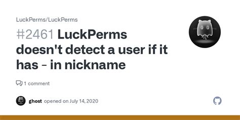 luckperms doesn t detect a user if it has in nickname · issue 2461