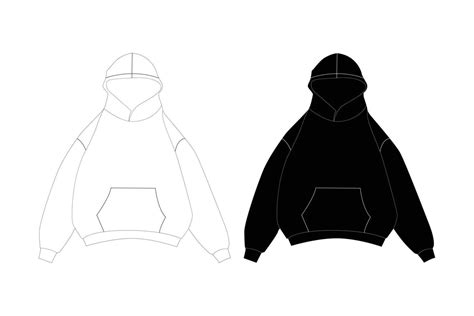 Black Hoodie Template 42825798 Vector Art At Vecteezy