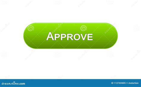 Approve Web Interface Button Green Color Accepted Application