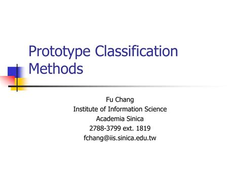 Ppt Prototype Classification Methods Powerpoint Presentation Free