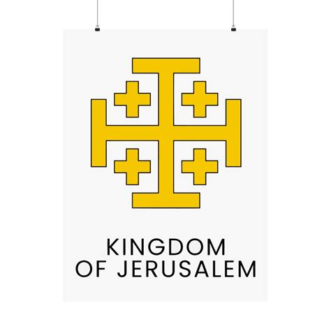Kingdom Of Jerusalem Flag Poster Etsy
