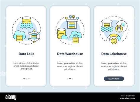 Data Repositories Onboarding Mobile App Screen Stock Vector Image And Art Alamy