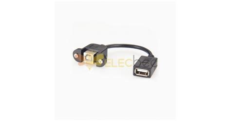 Usb 2 0 B Female Panel Mount To Usb 2 0 A Female Repeater Cable 0 1m