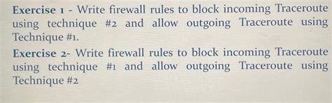 Solved Exercise 1 Write Firewall Rules To Block Incoming